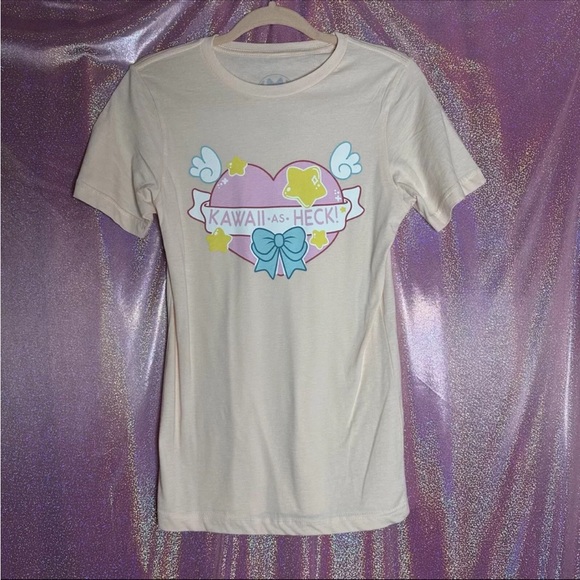 Hot Topic | Tops | Kawaii As Heck Boyfriend Fit Girls Tshirt By Bright ...
